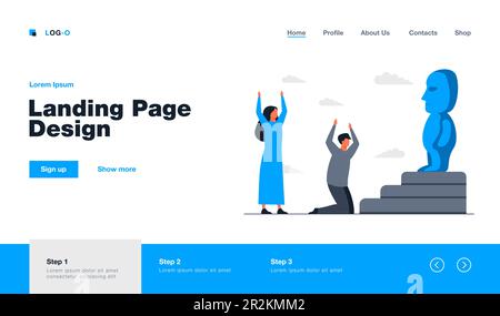 Religious people worshipping idol Stock Vector Image & Art - Alamy