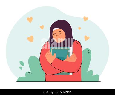 Happy nun hugging Bible Stock Vector Image & Art - Alamy