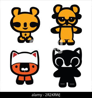 Cute cartoons designs vector file Stock Vector Image & Art - Alamy