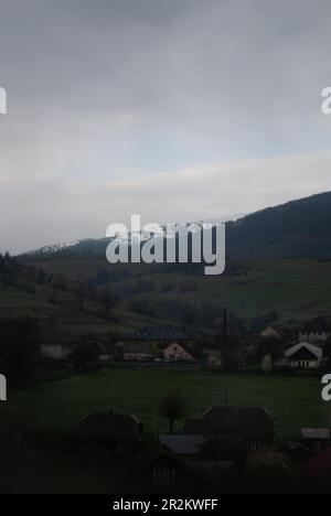 Green hills and mountains through train window Stock Photo - Alamy