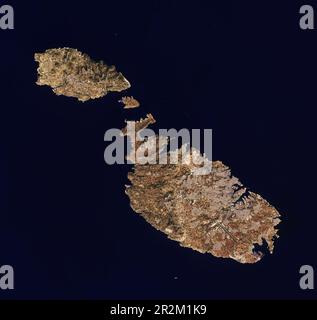 An aerial view of the Islands of Gozo and Comino in Malta Stock Photo ...