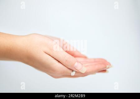 Outstretched empty hands palms up Stock Photo - Alamy