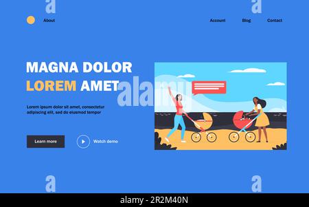 Two new moms walking together Stock Vector Image & Art - Alamy