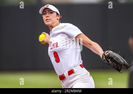 Miami of Ohio pitcher Brianna Pratt (9) during an NCAA softball game ...