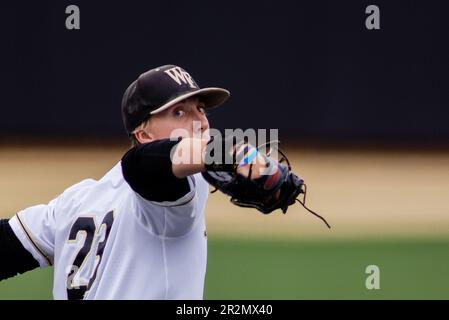 May 19, 2023: Wake Forest Demon Deacons pitcher Josh Hartle (23) starts ...