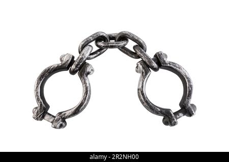 Old shackles isolated on white background with clipping path Stock ...