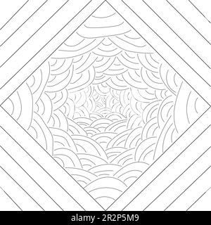 Freehand, hand drawn spiral, swirl, twirl element. Volute, helix ...