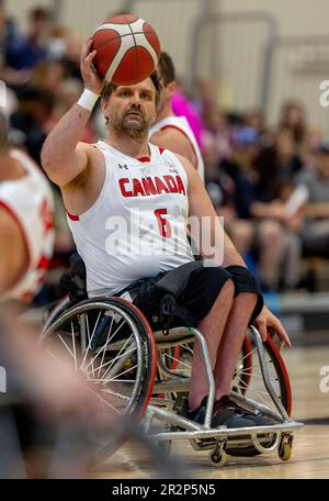 Ottawa, Canada. 20 May 2023. Fabian Romo (32) of Team USA in a Canada v ...