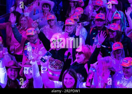 Walkers in fancydress cross the starting line of Moonwalk London 2023 ...