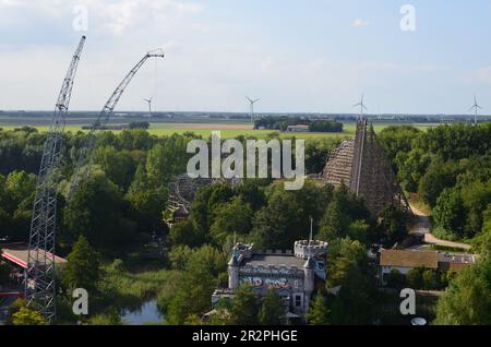 Aerial view of the Walibi amusement park in Wavre, on Monday 01 June ...