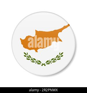 Cyprus Round Circle Flag. Cypriot Circular Button Banner Icon. EPS ...