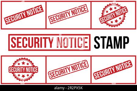 security notice grunge stamp set. security notice band sign Stock ...