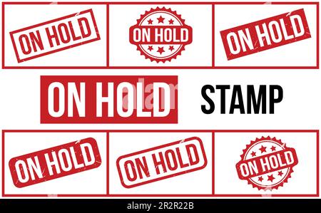 On hold grunge rubber stamp on white background, vector illustration ...