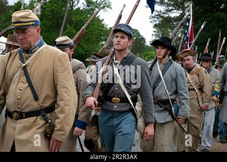 Resaca, Georgia, USA. 20th May, 2023. Civil War re-enactors, their ...