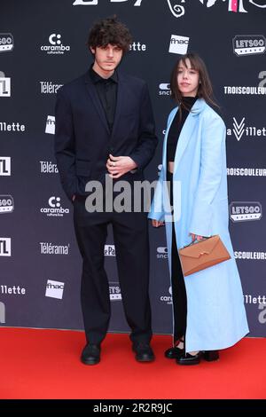 Kim Higelin and guest attend "Tim Burton, The Labyrinth" exhibition at ...