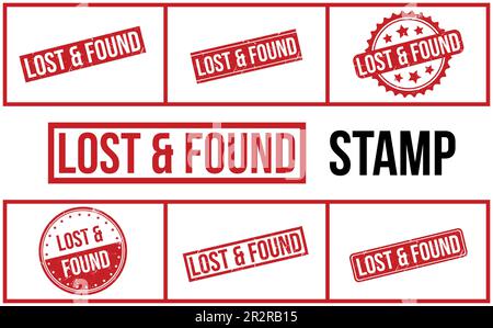 Lost Rubber Stamp Set Vector Stock Vector Image & Art - Alamy