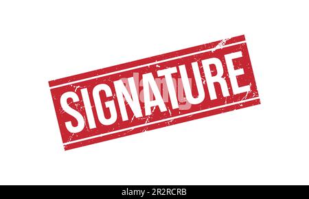 Grunge red signature word rubber square seal stamp on white background Stock Vector Image & Art ...