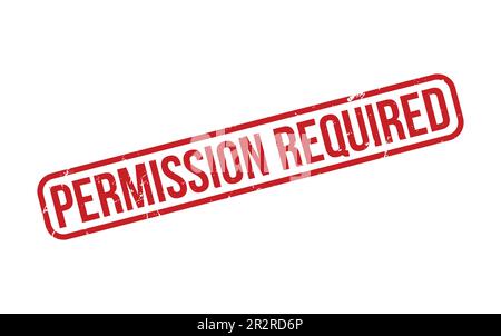 Red Permission Required Rubber Stamp Seal Vector Stock Vector Image ...