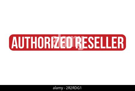 Red Authorized reseller Rubber Stamp Seal Vector Stock Vector Image ...