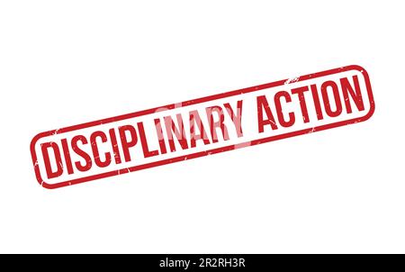 Red Disciplinary Action Rubber Stamp Seal Vector Stock Vector Image ...