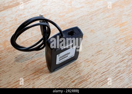 USB connected SpeedTouch 330 ADSL modem with Ethernet socket Stock ...