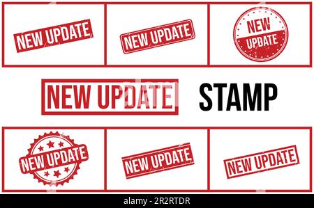 Update Rubber Stamp Set Vector Stock Vector Image & Art - Alamy