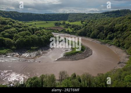 River Wye, one of the UKs most polluted rivers at woodcroft, Wintours ...