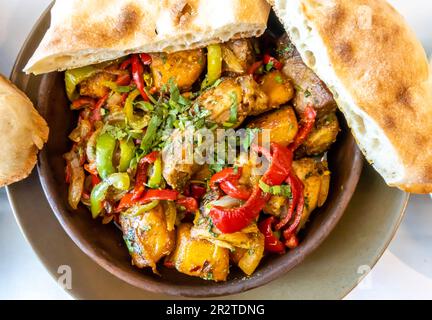 Odjakhuri - meat with ish of meat with potatoes, herbs and vegetables ...
