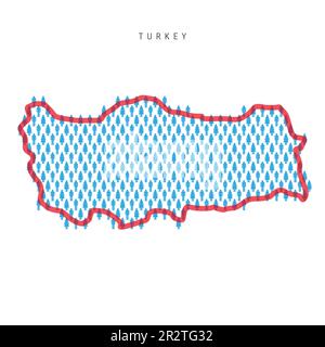 Turkey population map. Large group of people in a shape of Turkish map ...