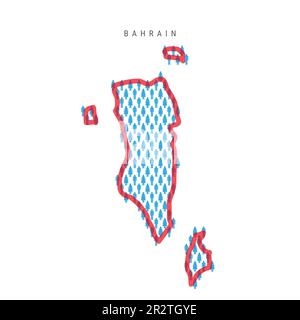 Bahrain population map. Large group of people in a shape of Bahraini ...