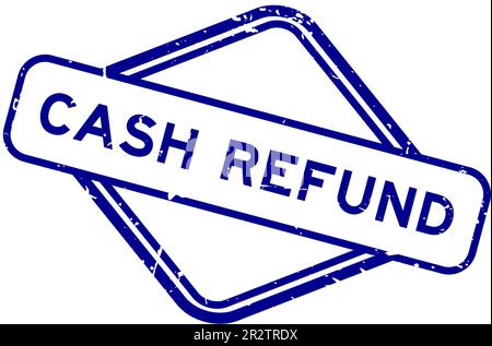 Grunge blue full refund word rubber seal stamp on white background ...