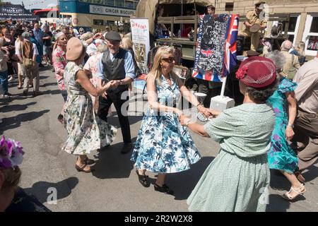 Haworth, England, UK, 21st May 2023. Haworth 1940s weekend is a popular ...