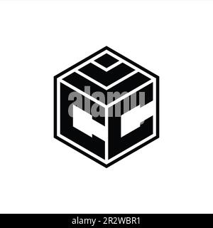 CC Logo monogram with hexagon slice shape design template Stock Photo ...