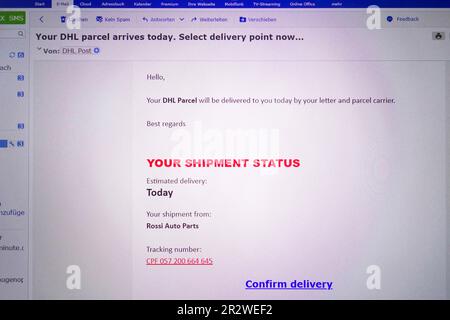 Fake mail, DHL Parcel, Germany Stock Photo - Alamy