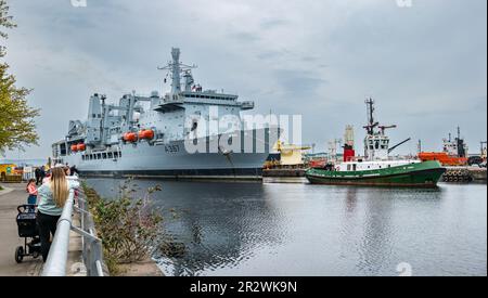 Naval ship in Leith Docks, Edinburgh, Scotland, United Kingdom Stock ...