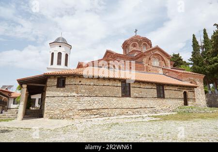 The historic district of Plaoshnik in Ohrid, North Macedonia Stock ...