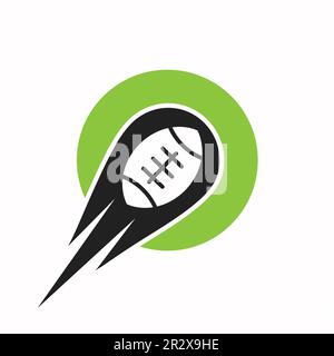 Initial Letter V Rugby Logo, American Football Symbol Combine With ...