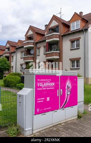 Distribution box for fibre optic technology, fast internet, of Deutsche ...