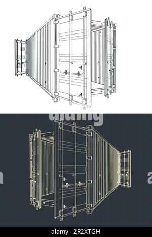 Stylized vector illustration of drawings of storage tank Stock Vector ...