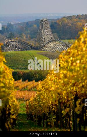 Baden-Wuerttemberg, Cleebronn, Tripsdrill amusement park with wooden ...