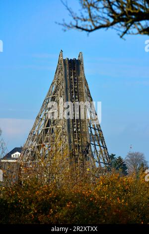 Baden-Wuerttemberg, Cleebronn, Tripsdrill amusement park with wooden ...