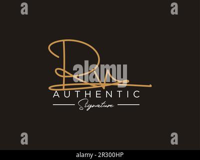RV Signature Logo Template Vector Stock Vector Image & Art - Alamy