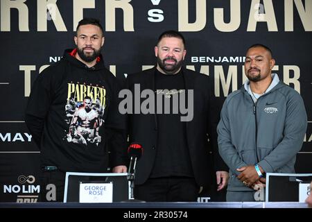 New Zealand boxer Faiga Opelu speaks during the press official press ...