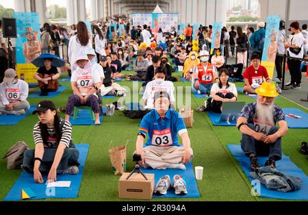 Space-out Competition, May 21, 2023 : People participate in a Space-out ...