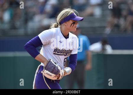 May 20, 2023: Washington starting pitcher Ruby Meylan (66) and ...