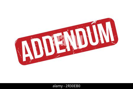 Addendum rubber grunge stamp seal vector Stock Vector Image & Art - Alamy