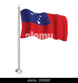Samoa flag, vector illustration on a white background Stock Vector ...