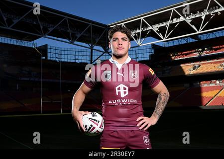 Reece Walsh of the Maroons poses for a photograph during the 2023 State ...