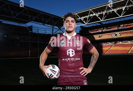Reece Walsh of the Maroons poses for a photograph during the 2023 State ...