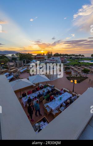 Elevated view of Kalimera Kriti Resort and the village of Sisi, Lasithi ...
